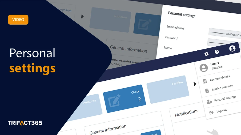 Personal settings - TriFact365
